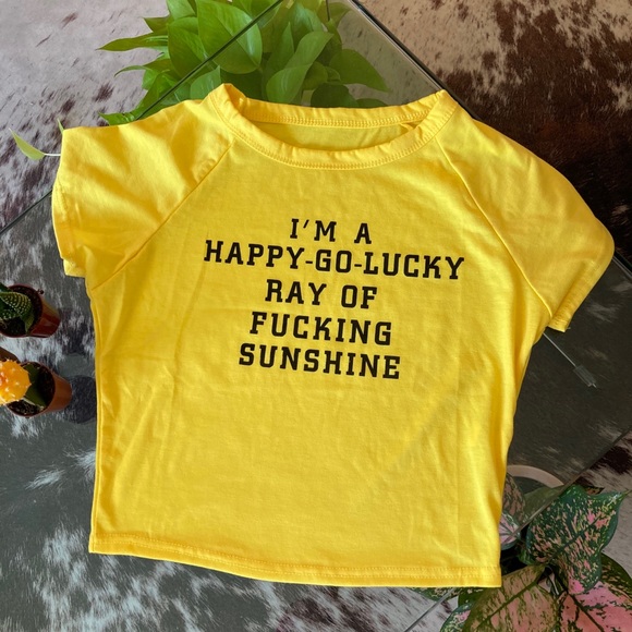 Tops | 325 Happy Sunshine Crop Top | Poshmark
